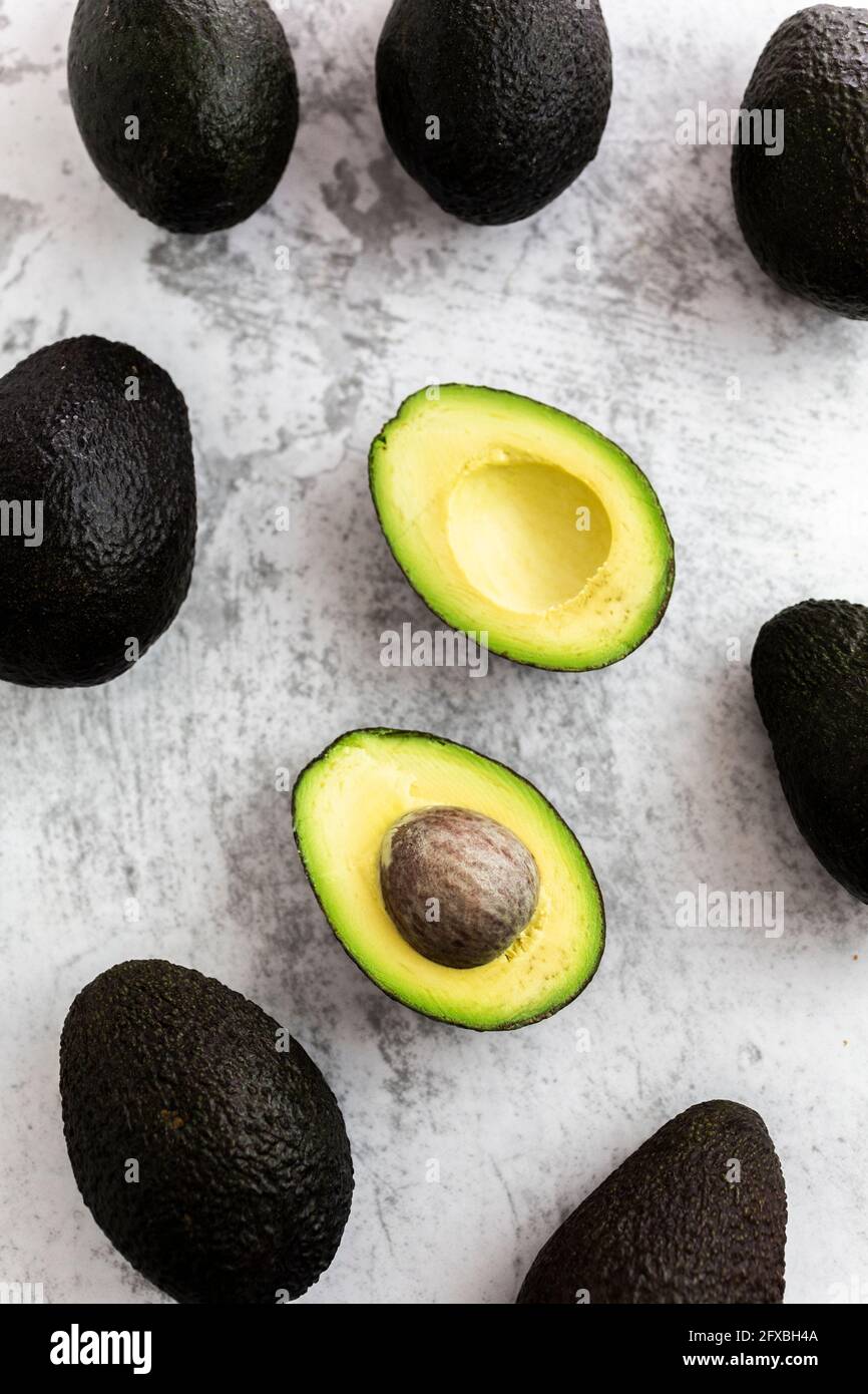 Close up whole halved hi-res stock photography and images - Alamy