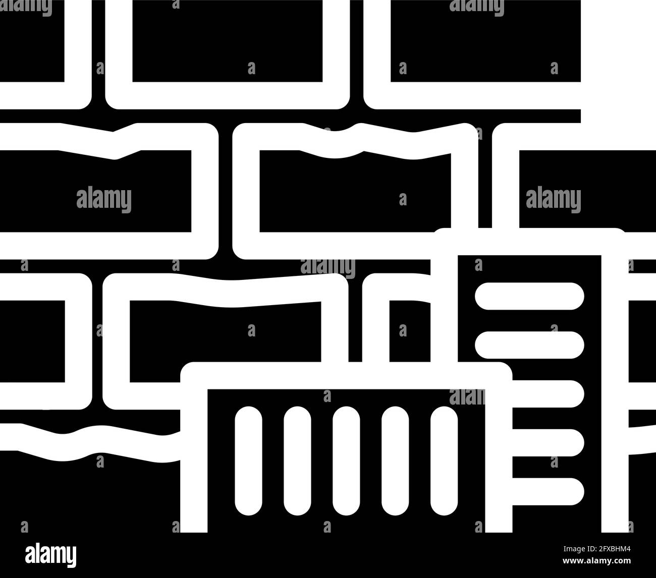 brick building material glyph icon vector illustration Stock Vector ...