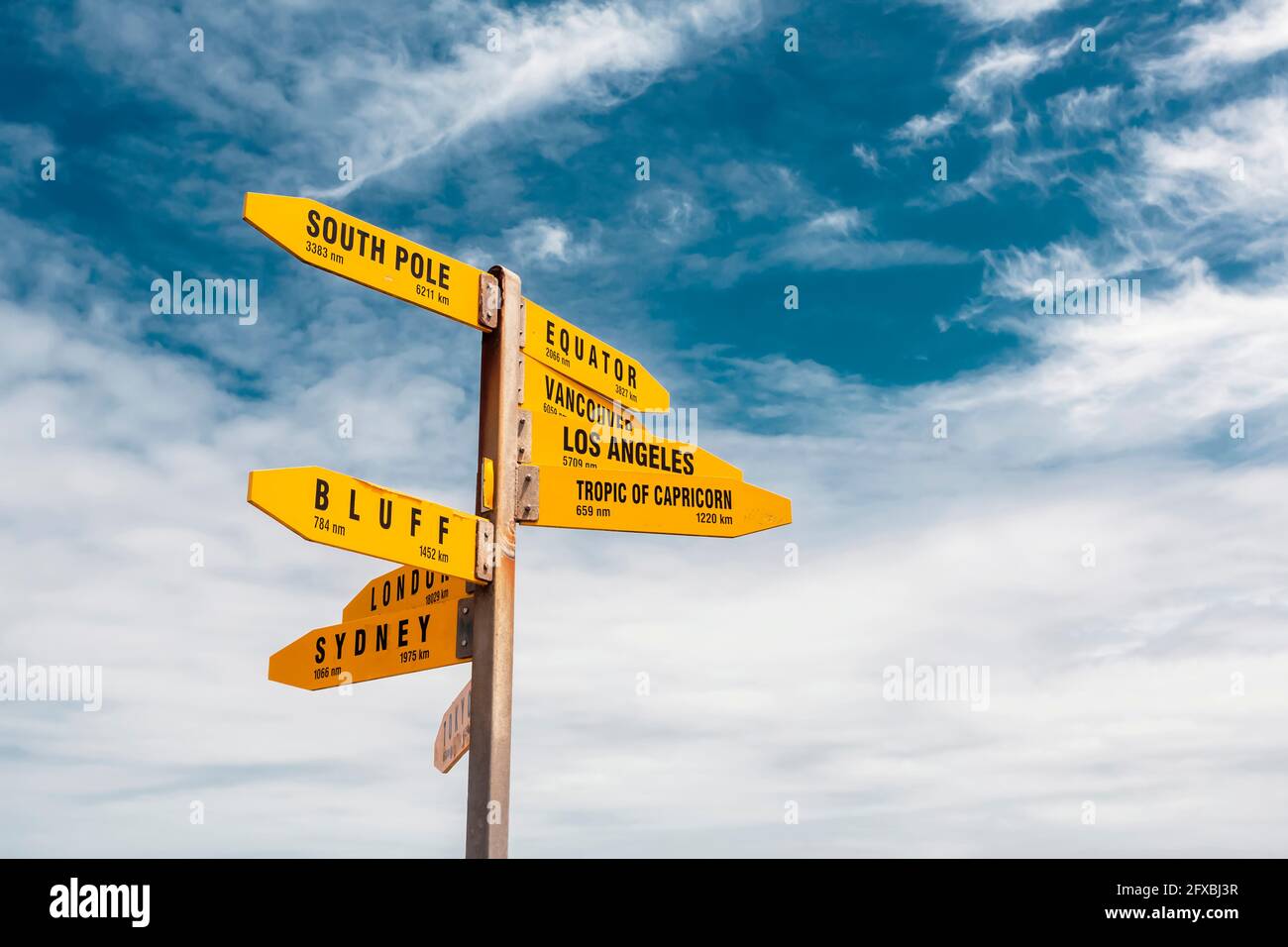 Directional signpost standing outdoors hi-res stock photography and ...