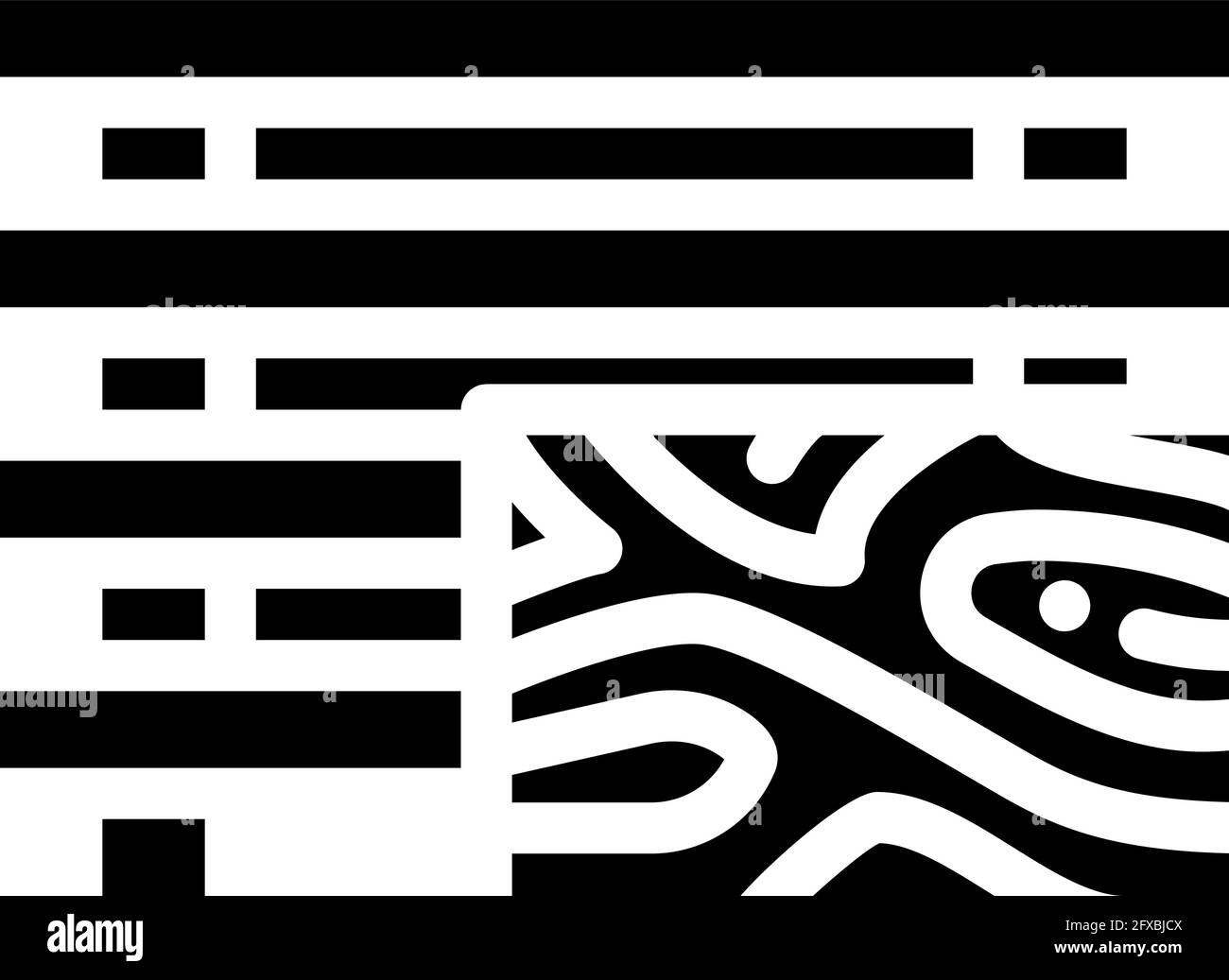 treated wood building material glyph icon vector illustration Stock ...