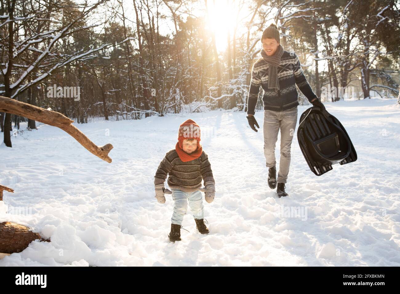 Man walking towards forest hi-res stock photography and images - Alamy