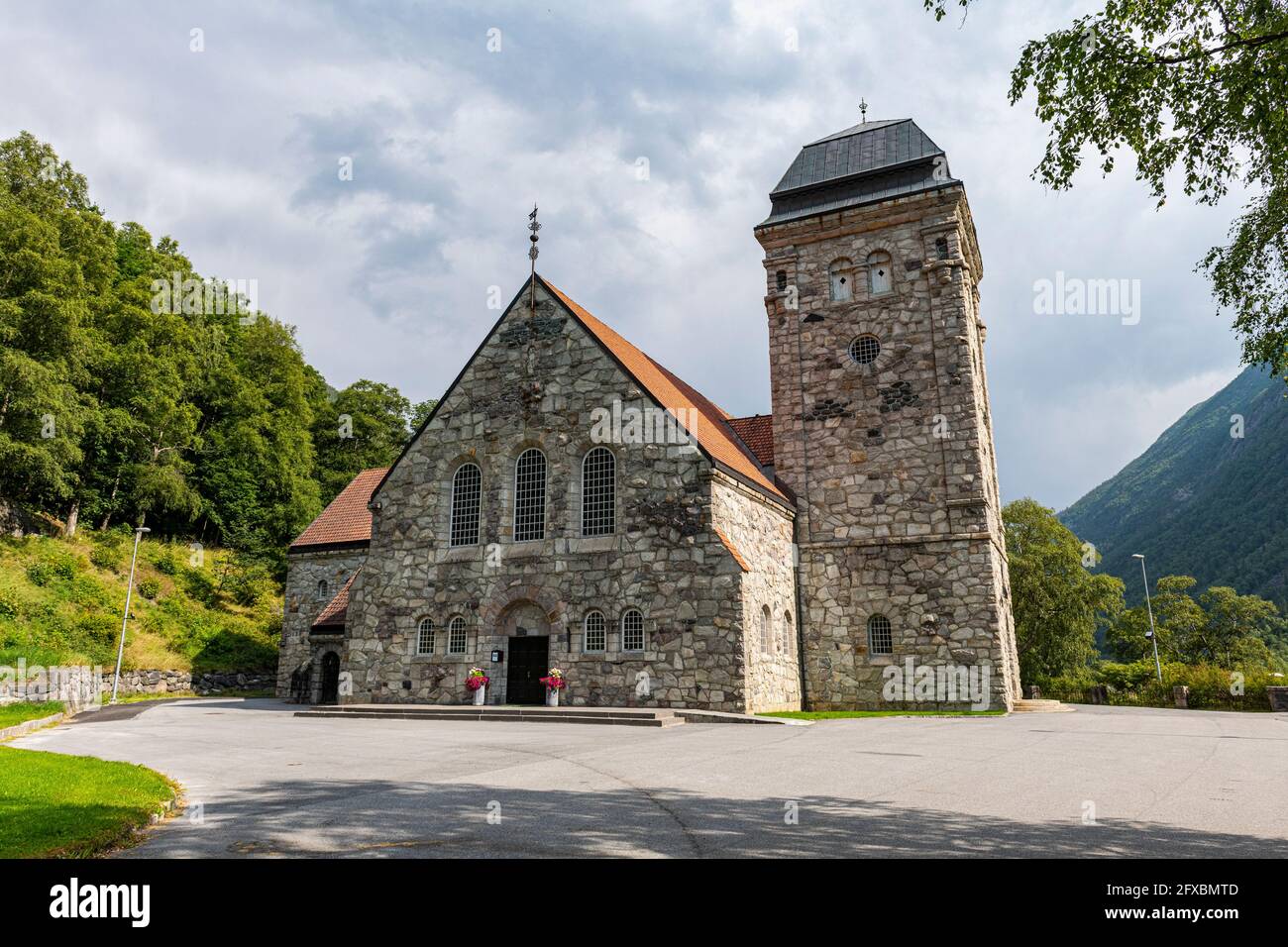 Norway, Telemark, Rjukan, Rjukan church of Unesco world heritage ...