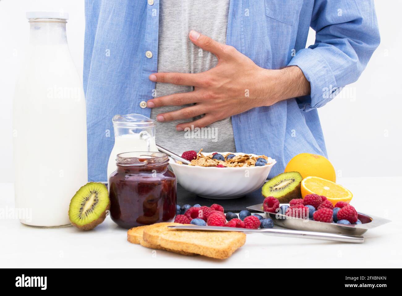 healthy and balanced breakfast, healthy diet Stock Photo - Alamy