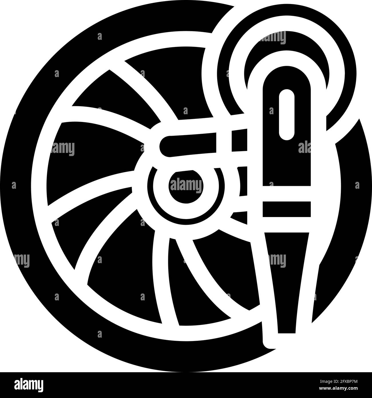 wheel disc car polishing glyph icon vector illustration Stock Vector ...