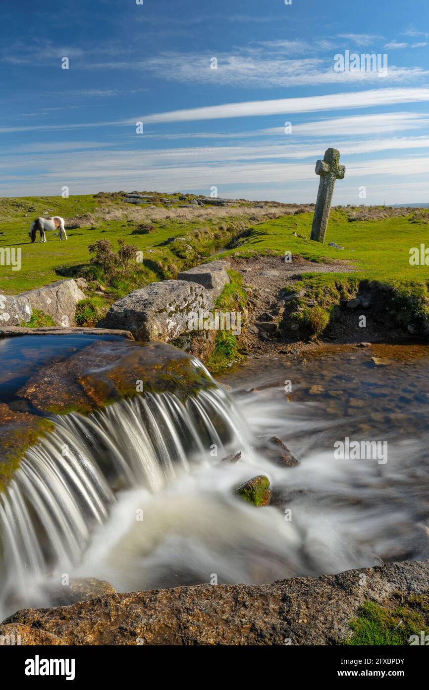 Windy Post, Dartmoor National Park, Devon, UK. Credit: PQ Images/Alamy ...