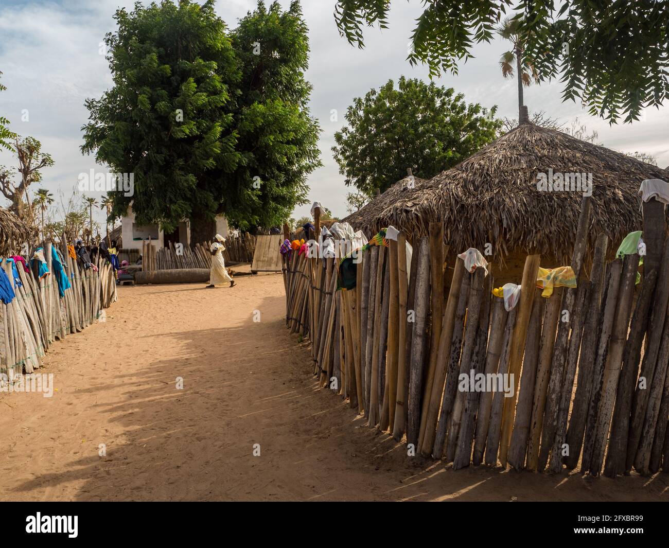 Senegal, Africa - January 2019: Traditional African small village with ...