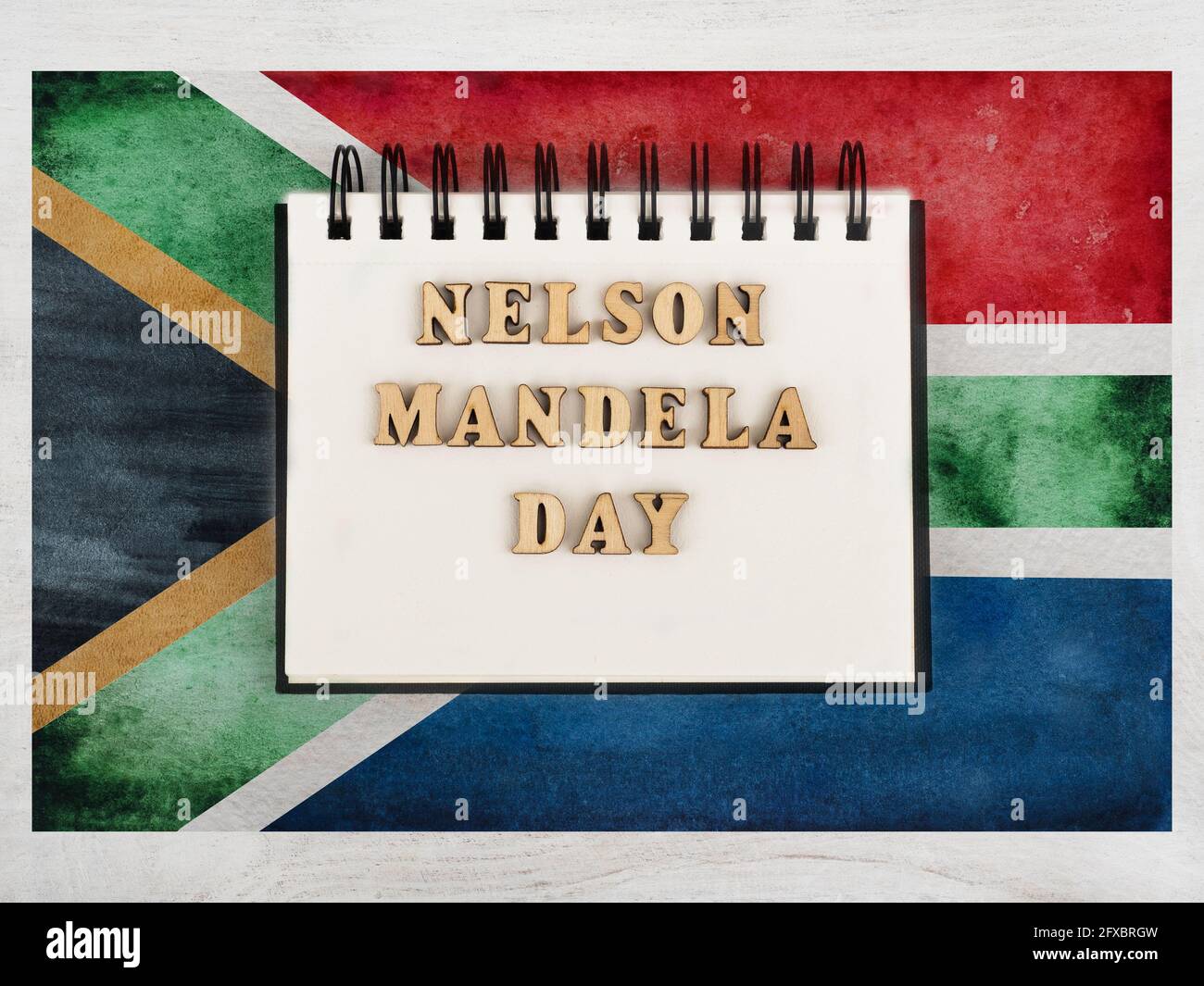 Happy Nelson Mandela Day. Beautiful greeting card. Closeup, view from ...