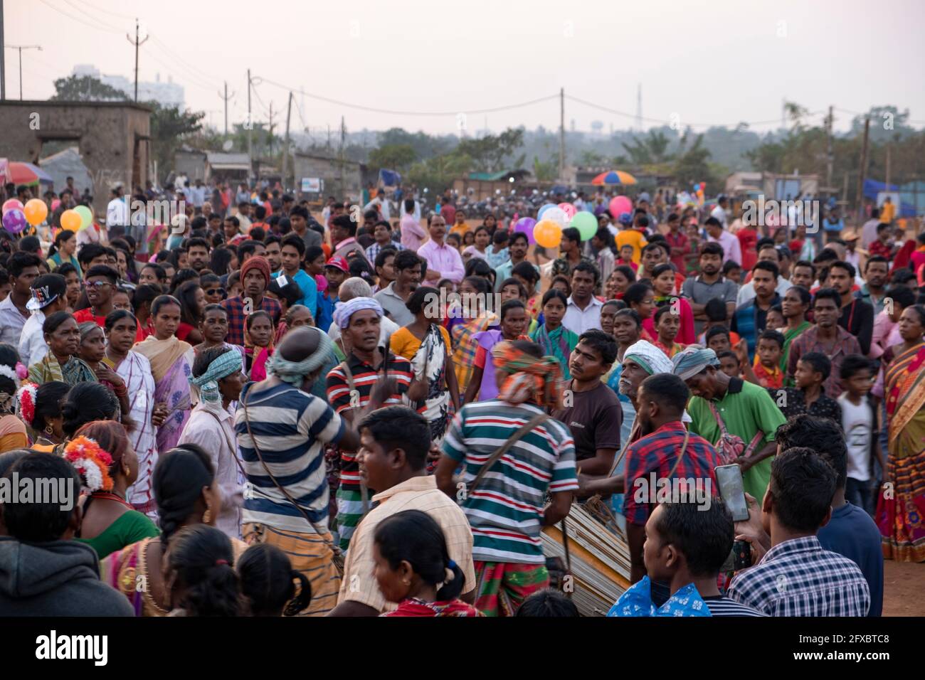Santal tribal people celebrating an annual gathering. The festival ...