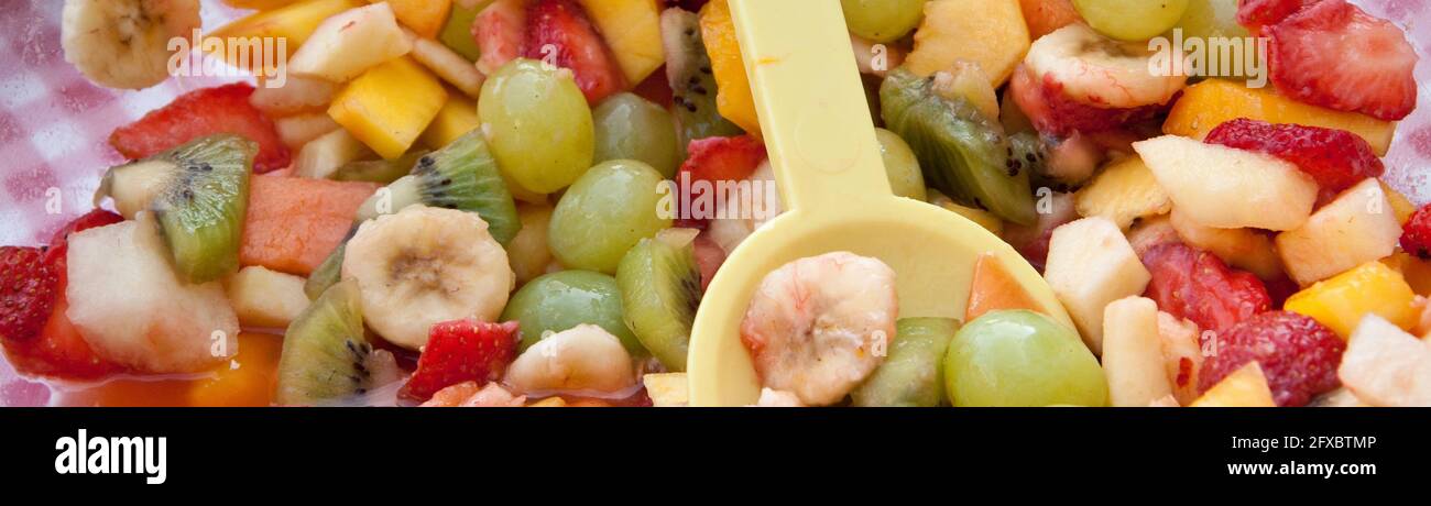 Fresh fruit salad mix Stock Photo - Alamy