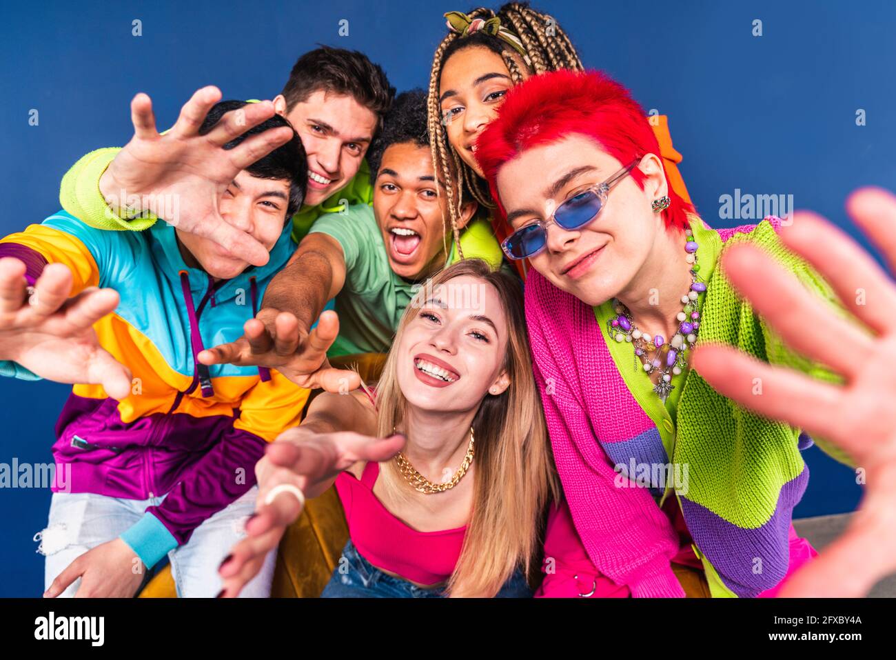 Group smiling people stretching in hi-res stock photography and images ...