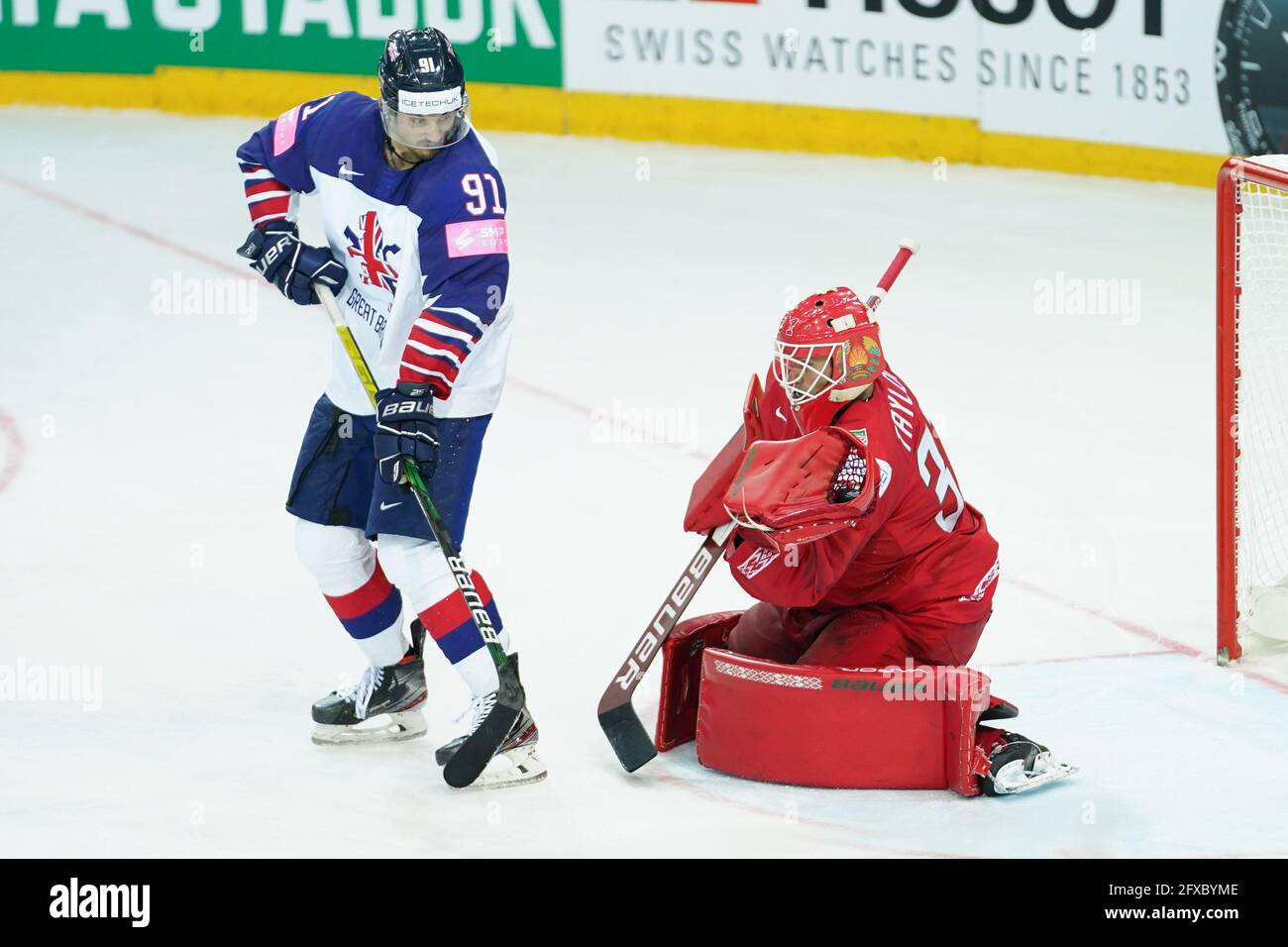 Riga, Olympic Sports Centre, Latvia. 26th May, 2021. Belarus vs Great ...