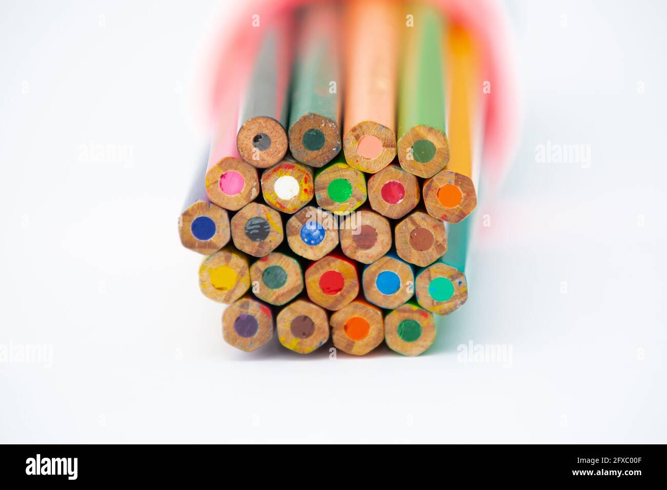 Colored pencils from school Stock Photo - Alamy
