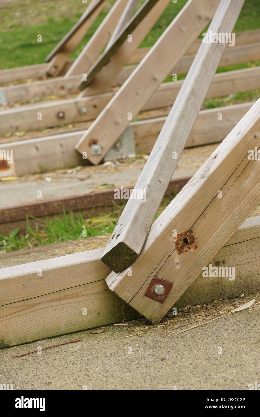 Wooden construction close up Stock Photo - Alamy