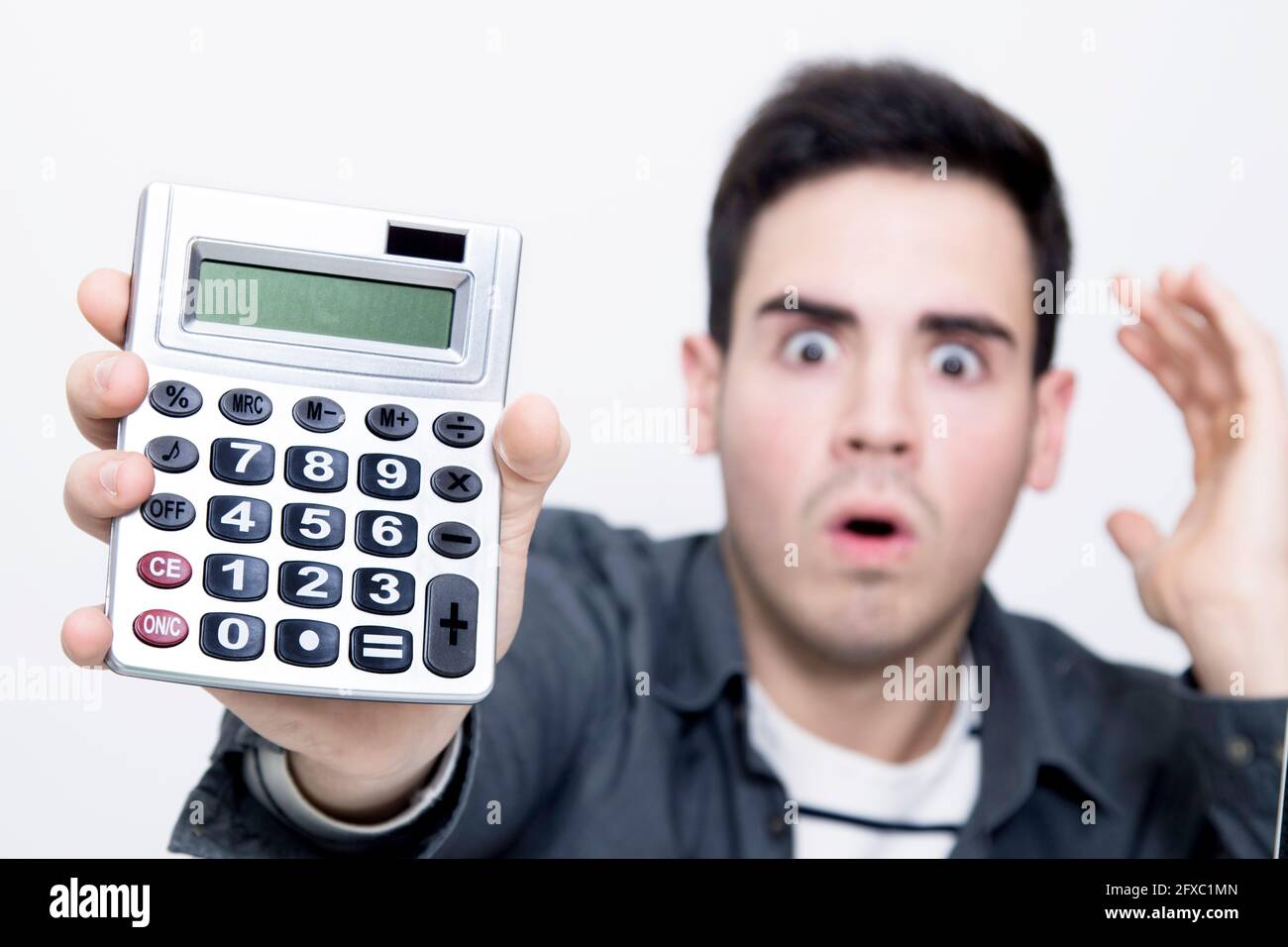 success man on workstation with computer Stock Photo - Alamy
