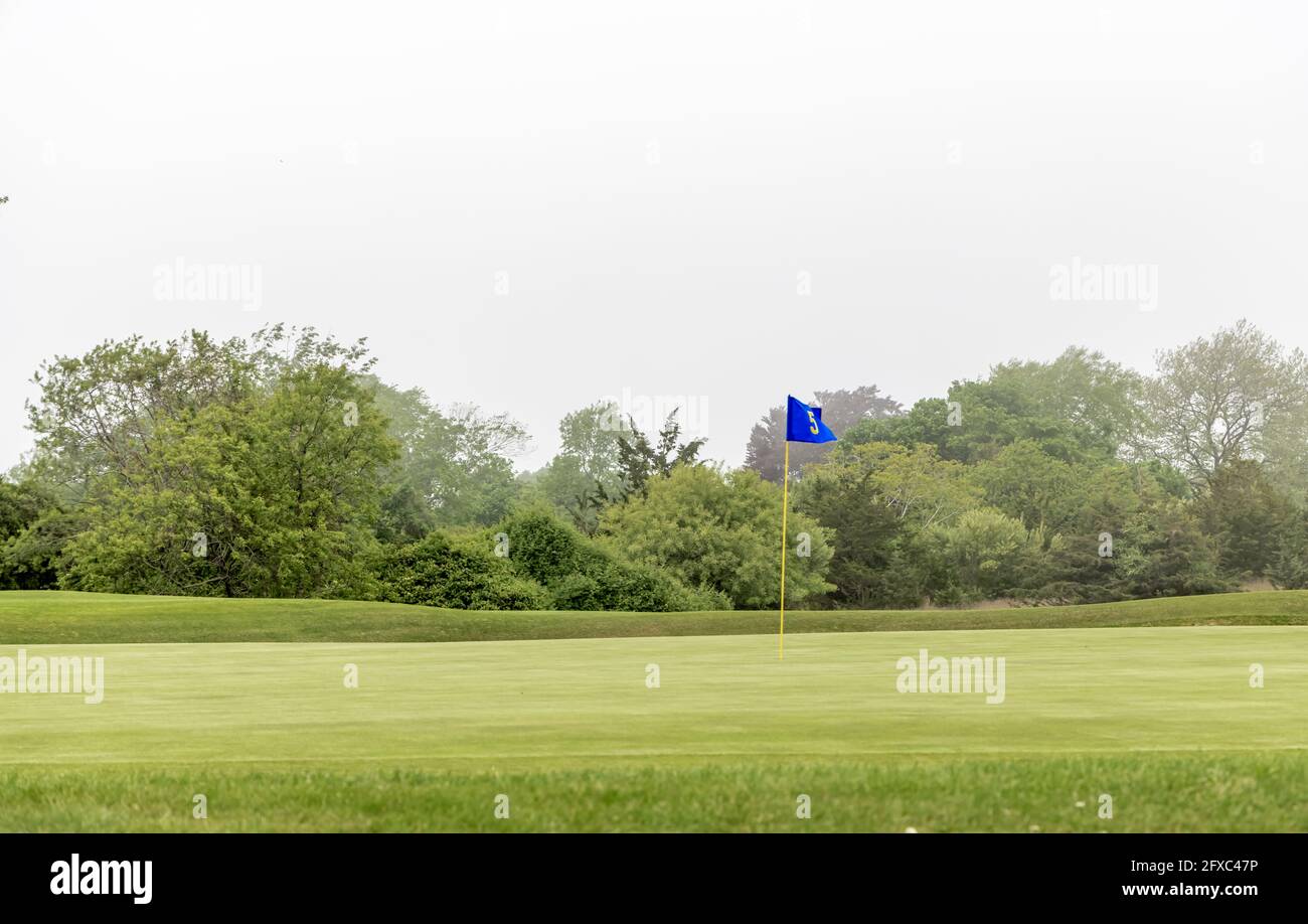 Hole Number 5 at Maidstone Golf Club, East Hampton, NY Stock Photo - Alamy