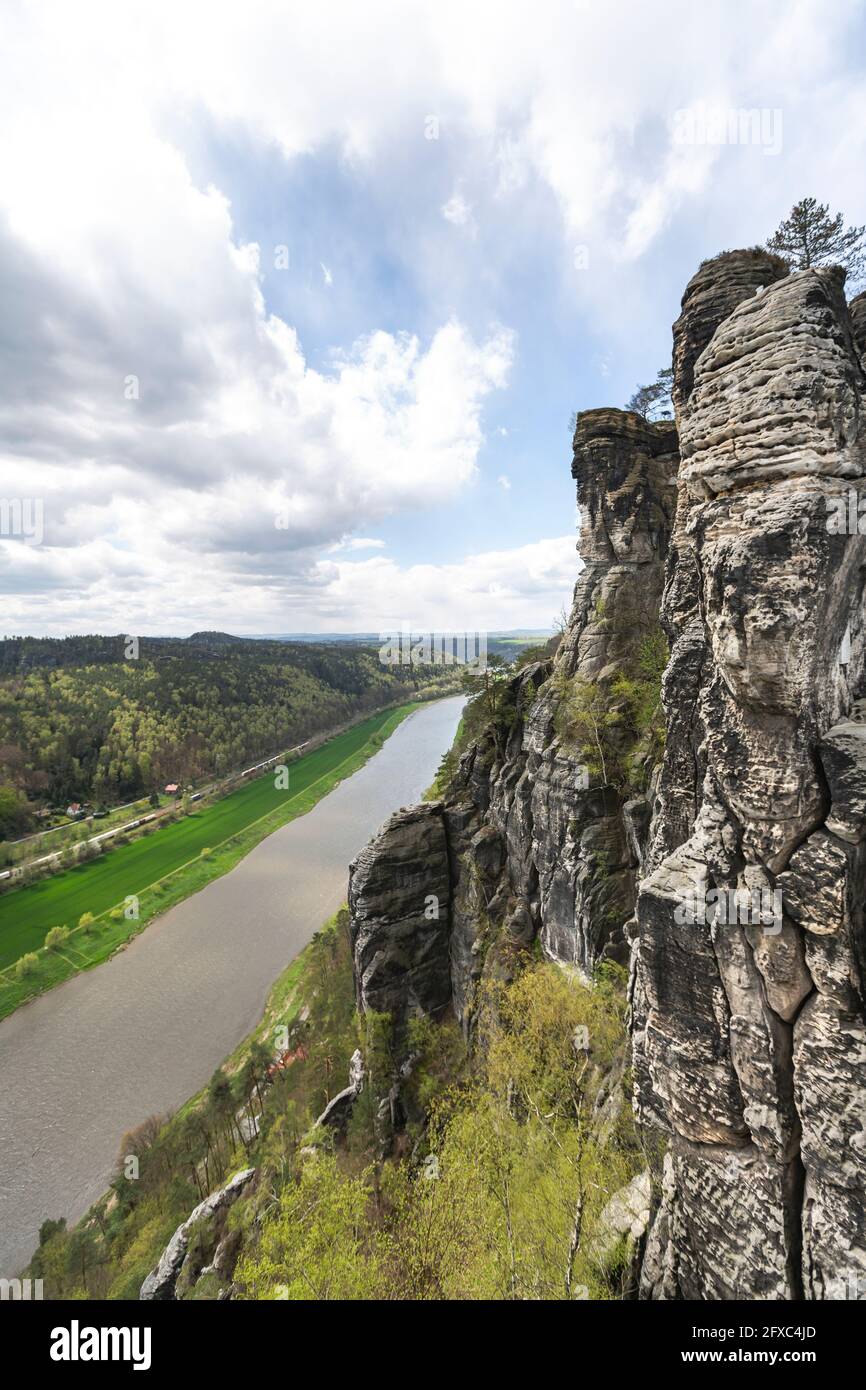Elbe river in elbe sandstone mountains hi-res stock photography and ...