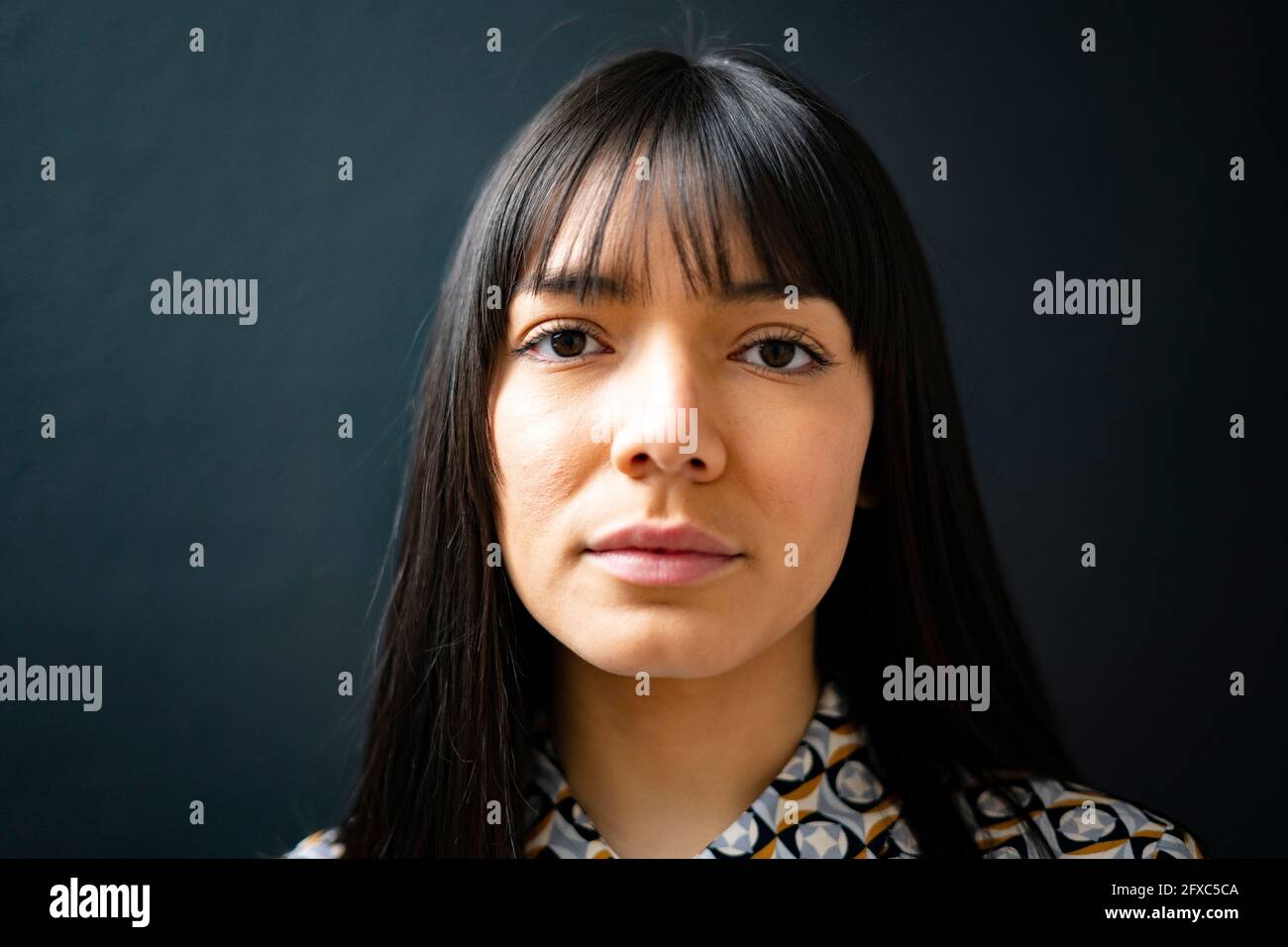 Black bangs hi-res stock photography and images - Alamy