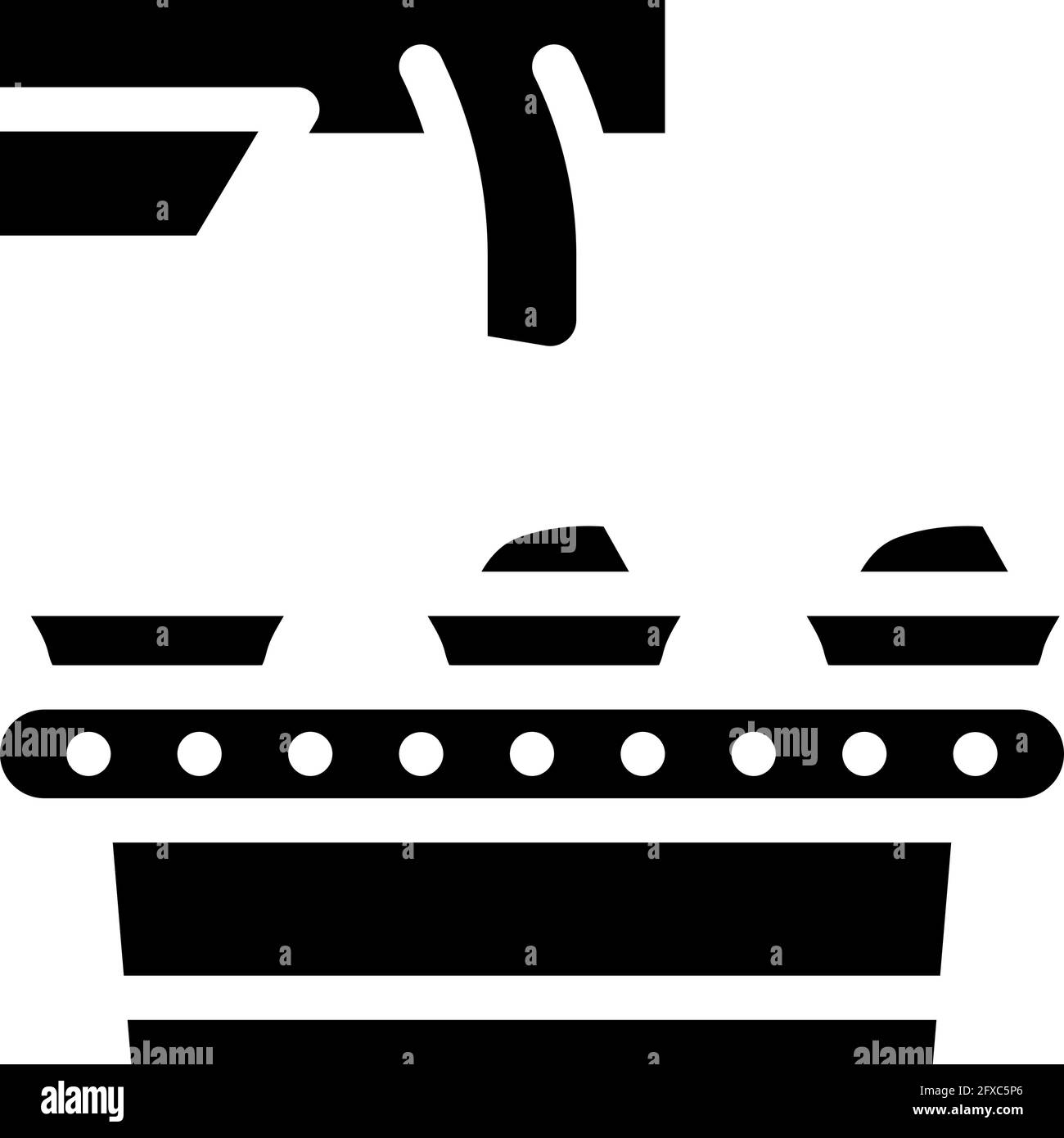 food conveyor glyph icon vector illustration Stock Vector Image & Art ...