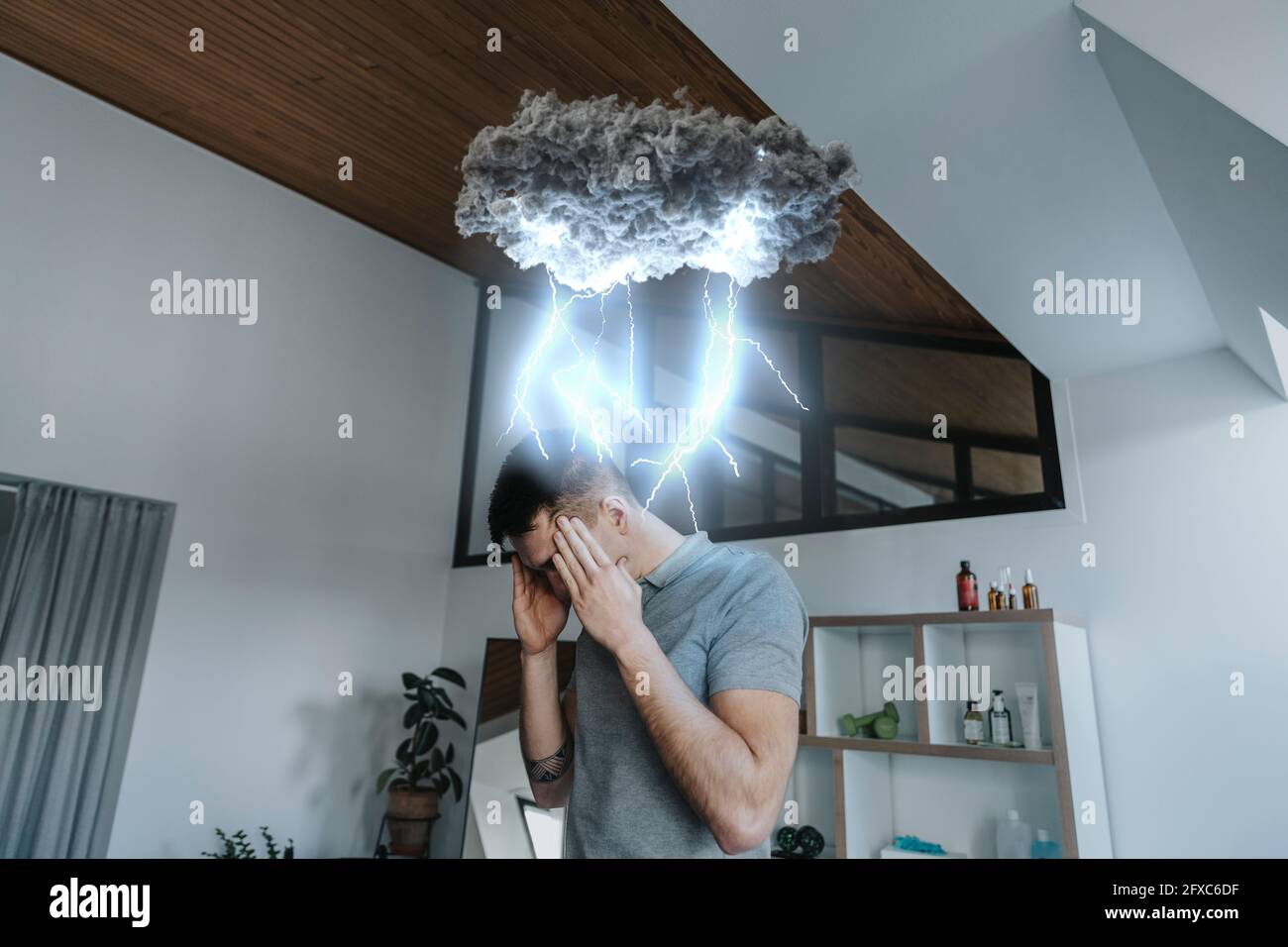 Patient with headaches in medical practice Stock Photo - Alamy