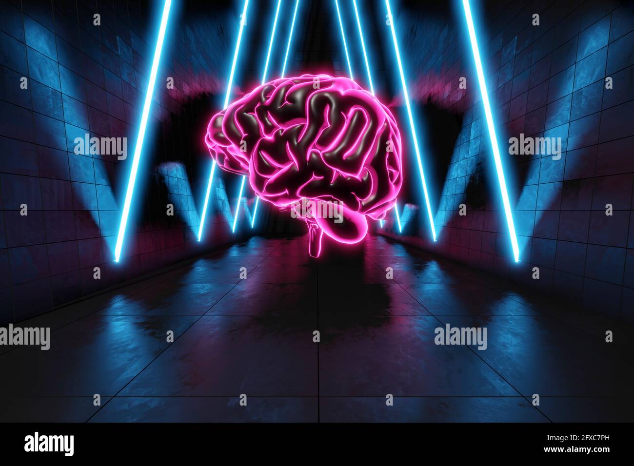 Brain neon hi-res stock photography and images - Alamy