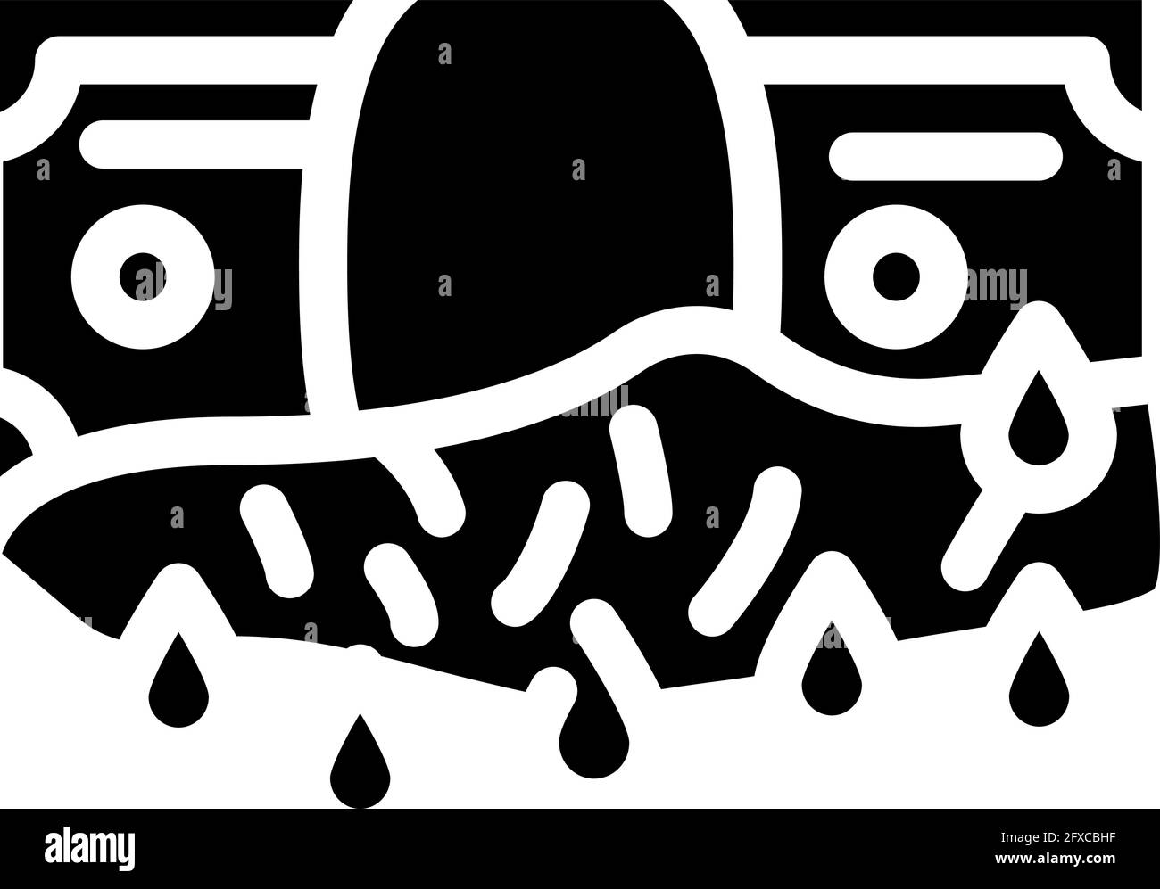 bloody money glyph icon vector illustration Stock Vector Image & Art ...