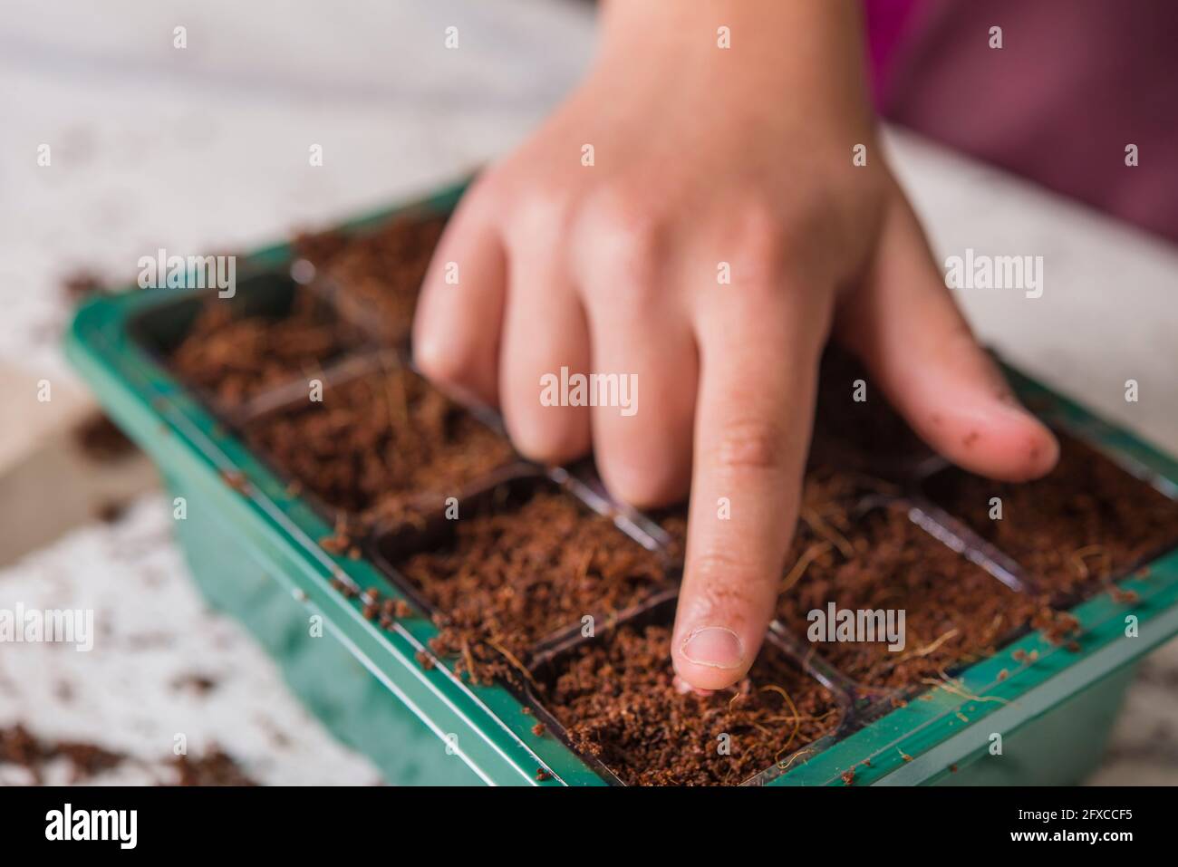 Environment day children planting hi-res stock photography and images ...