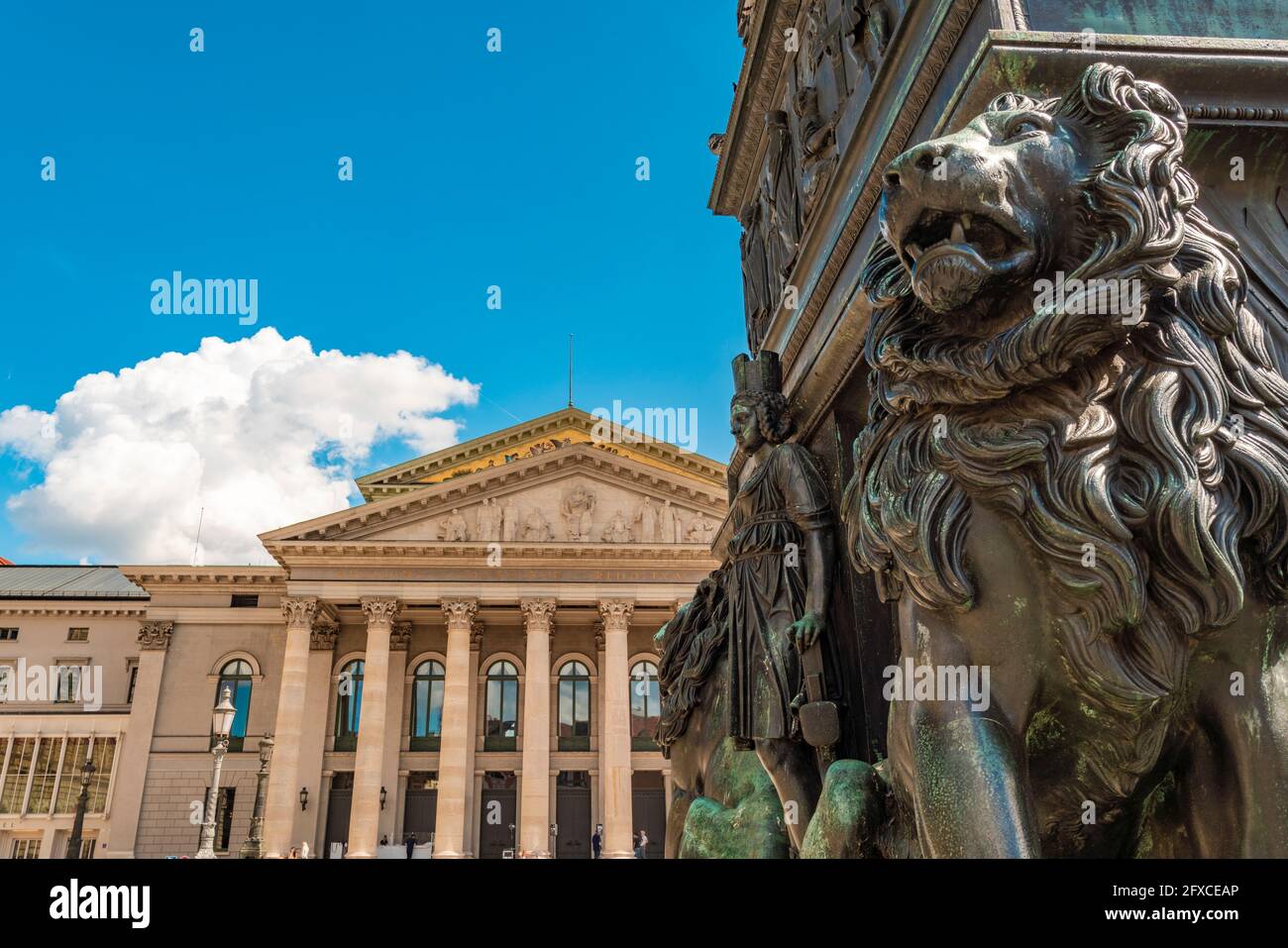 Memorial by Bavarian State Opera at Munich, Bavaria, Germany Stock ...