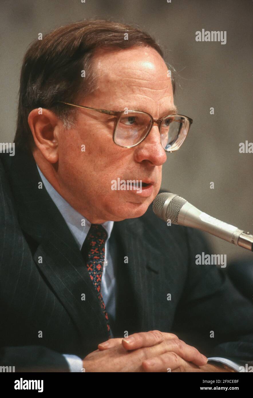 WASHINGTON, DC, USA, MARCH 31, 1993 - U.S. Senator Sam Nunn (D-Georgia ...