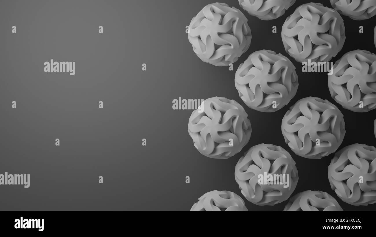 3D illustration with a space for a text and abstract geometric shapes ...