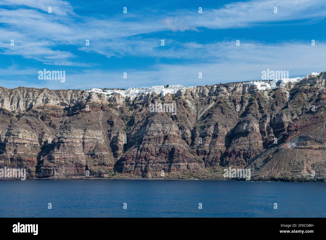 Greece, Santorini, Volcanic rocks of Santorini caldera Stock Photo - Alamy