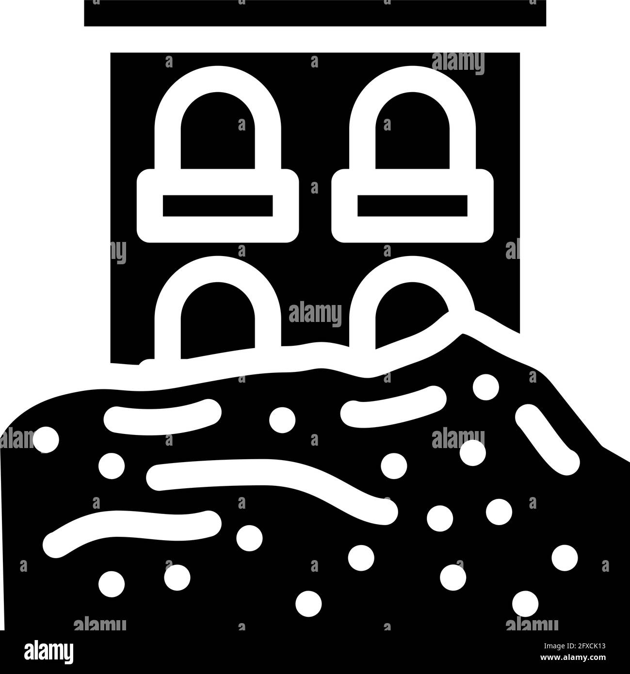 Karst sinkhole disaster glyph icon hi-res stock photography and images ...