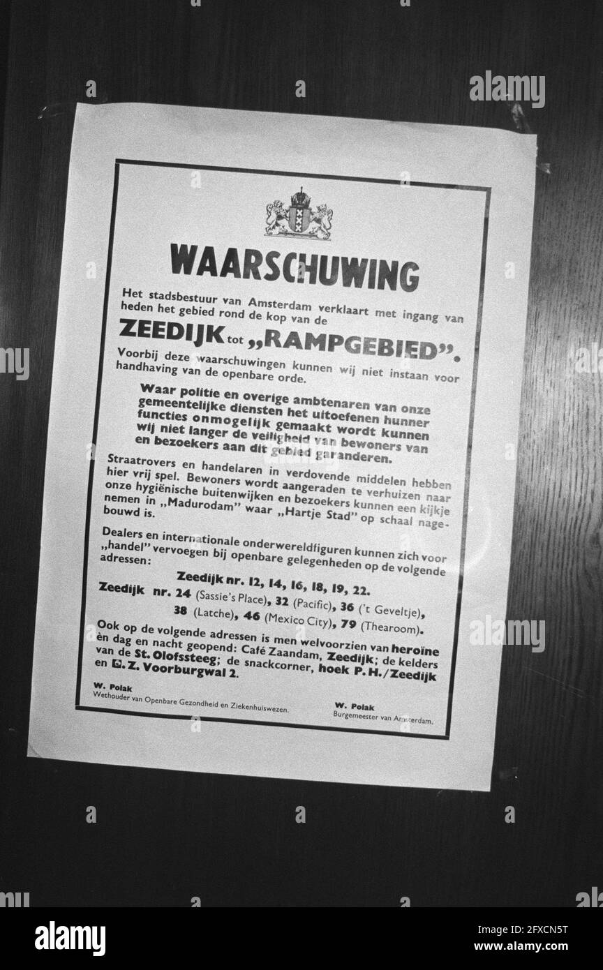 Pamphlet by protesting Zeedijk neighbors, September 23, 1981, Zeedijk ...