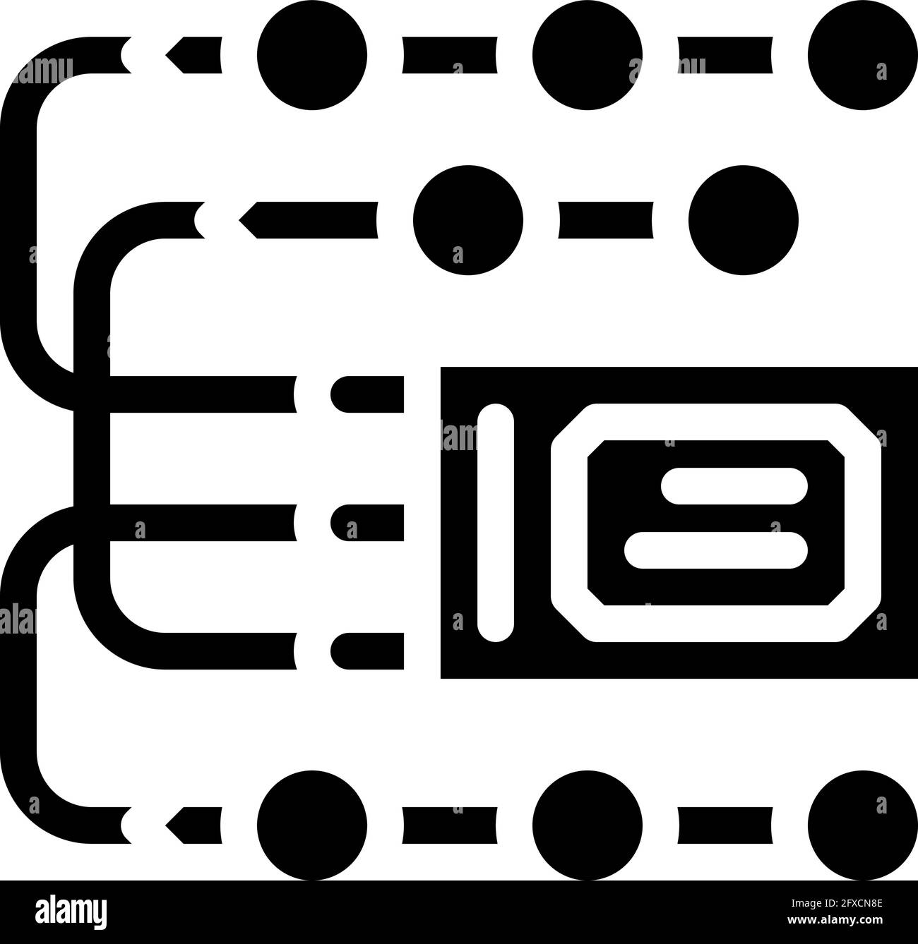 electronic stimulant glyph icon vector illustration Stock Vector Image ...