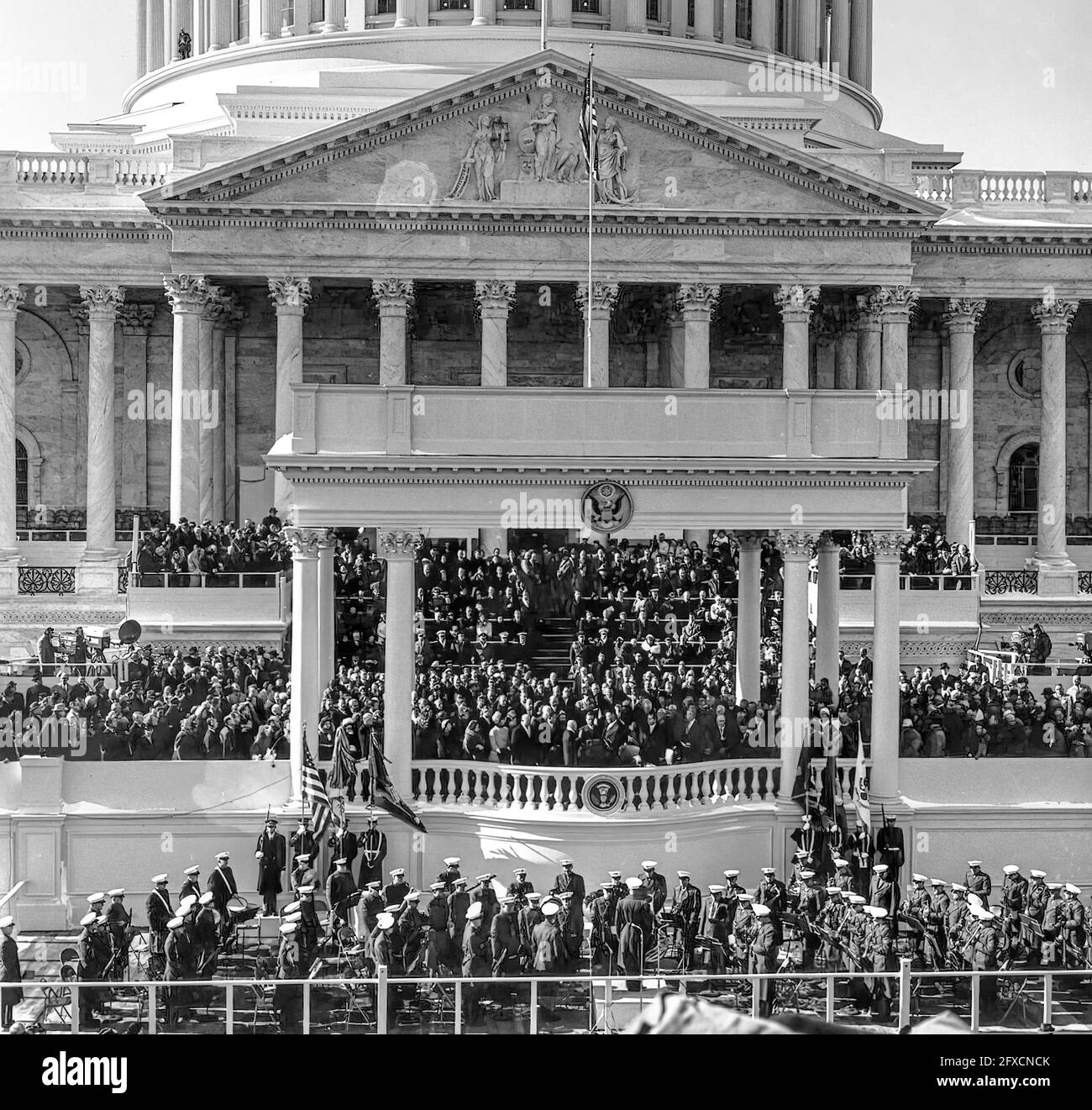John F. Kennedy is sworn in as President at the United States Capitol ...