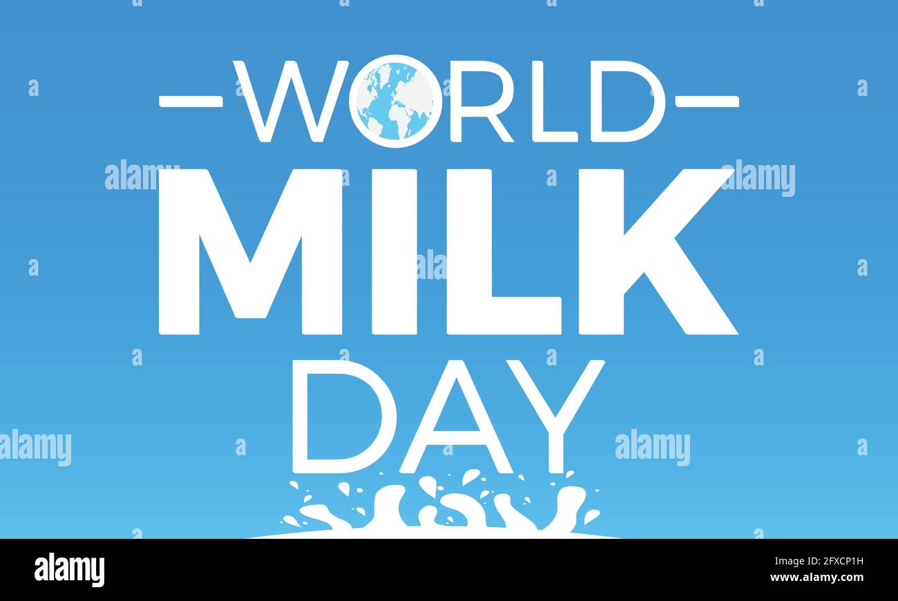 World Milk Day Vactor Banner Background Illustration. Awareness ...