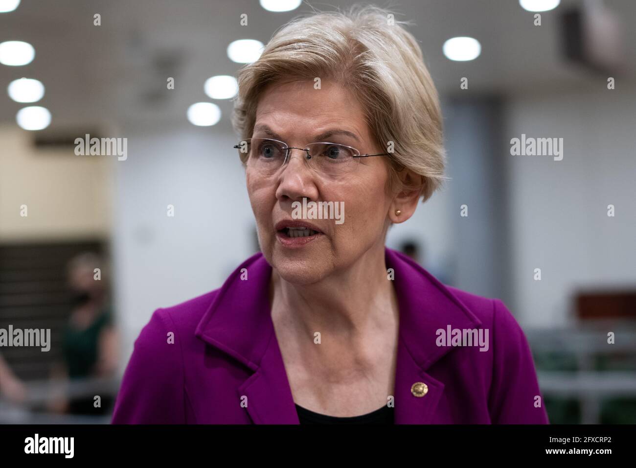 Washington, USA. 26th May, 2021. Senator Elizabeth Warren (D-MA) speaks ...