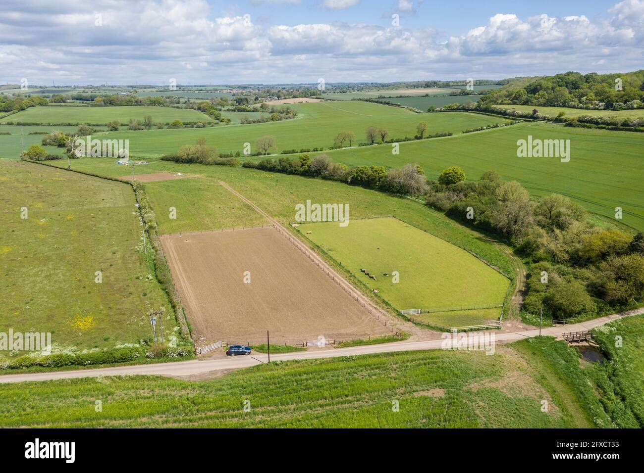 English fields from above hi-res stock photography and images - Alamy