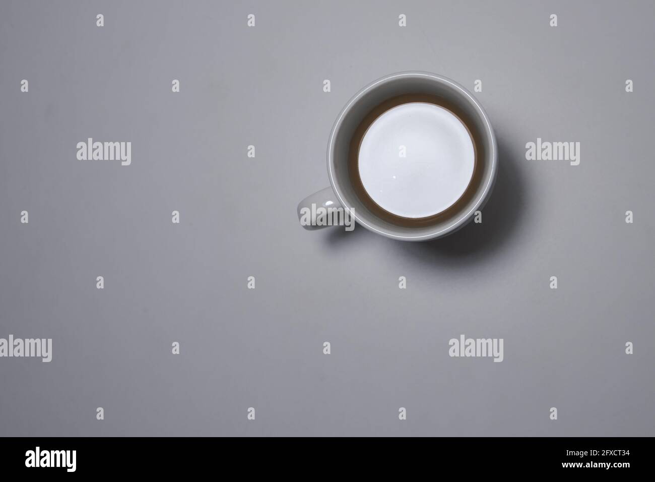 Top view of a cup of milk isolated on a white background Stock Photo ...