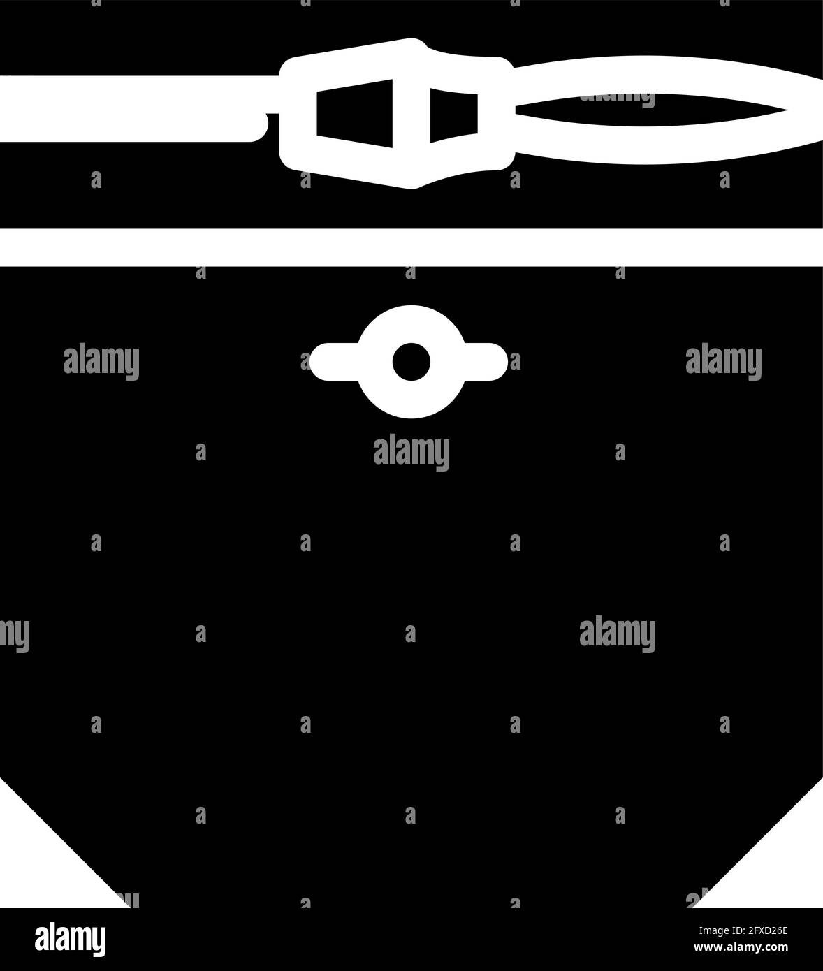 zipper lock pocket glyph icon vector illustration Stock Vector Image ...