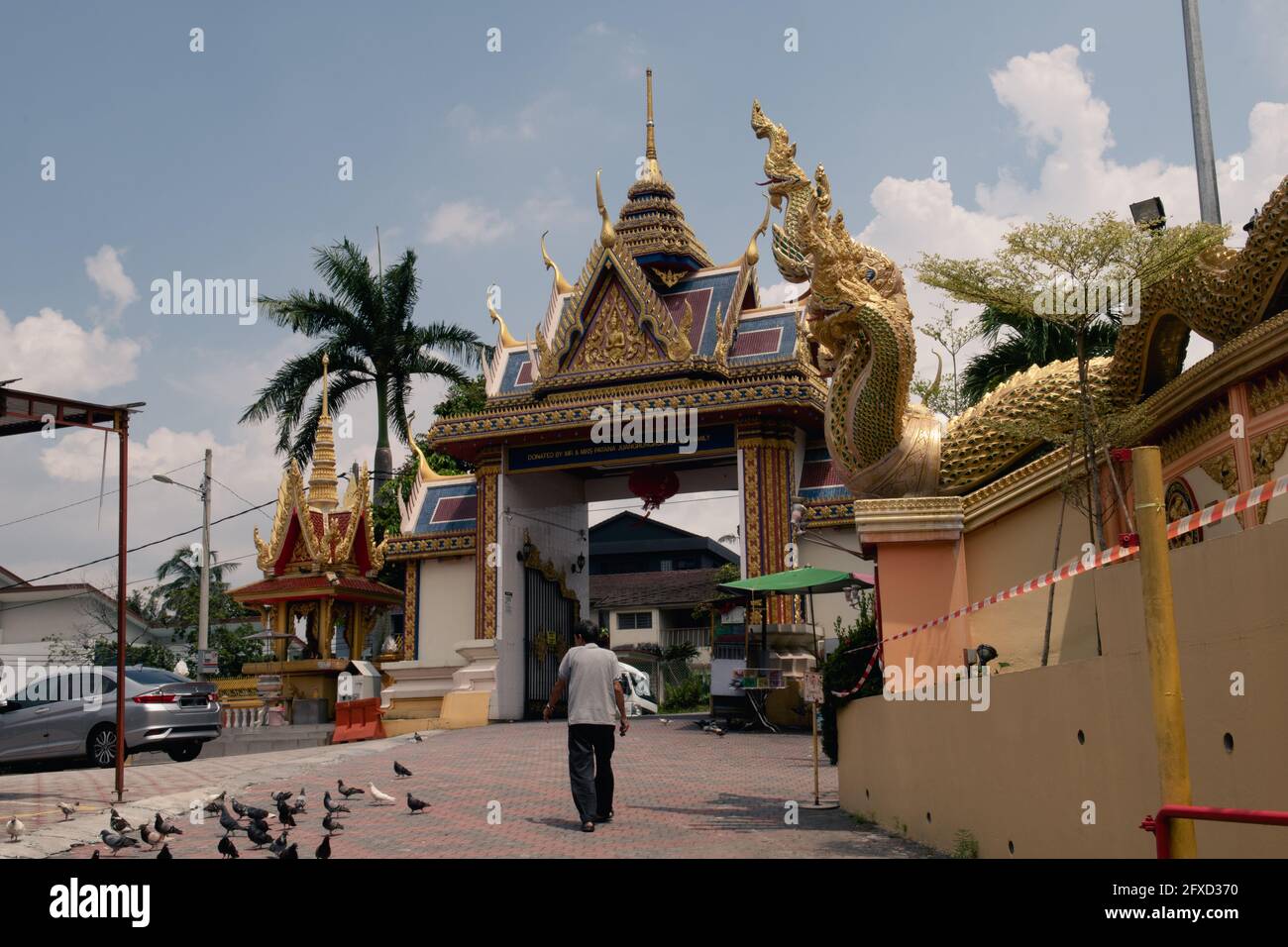 Gate of Thai Buddhist Chetawan Temple Stock Photo - Alamy