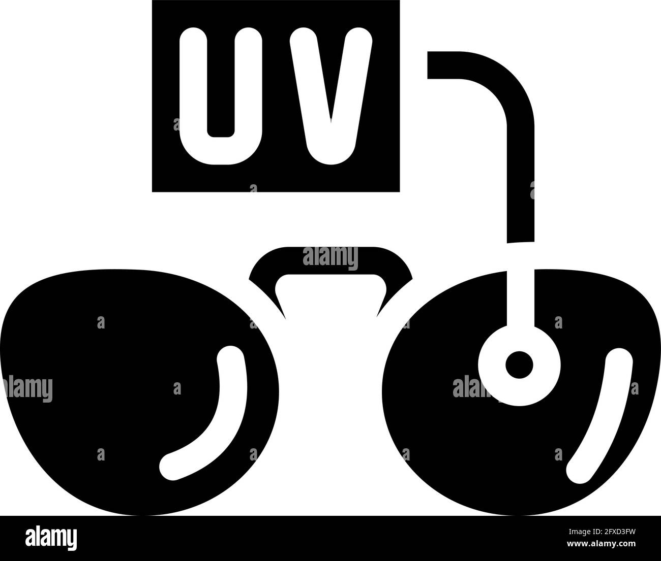 ultra violet uv glasses glyph icon vector illustration Stock Vector ...