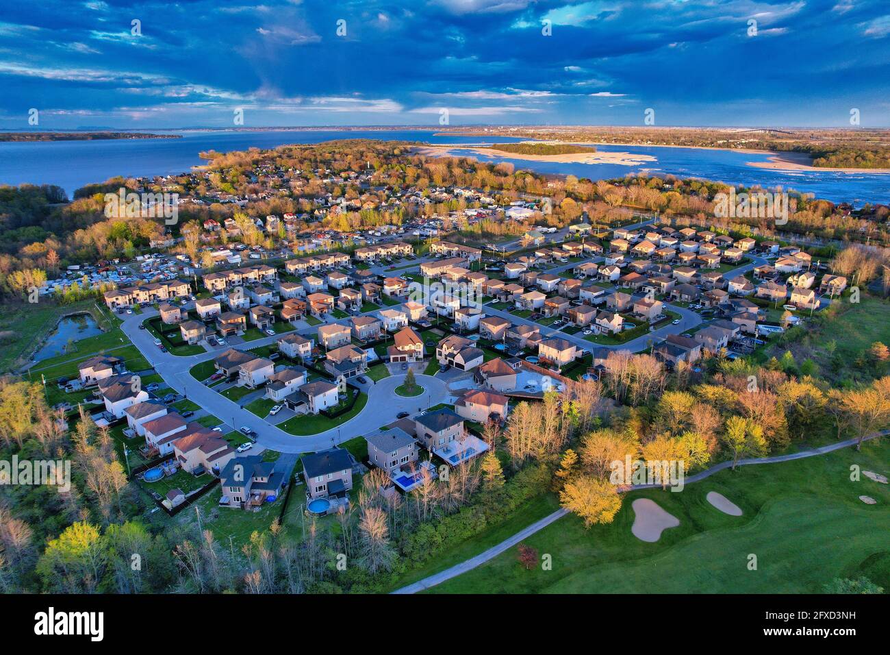Small Neighbourhood in Quebec Stock Photo - Alamy