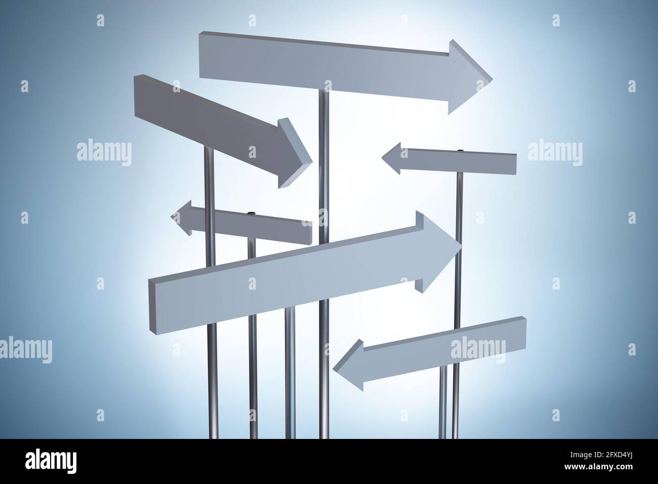 Road direction side in the navigation concept - 3d rendering Stock ...