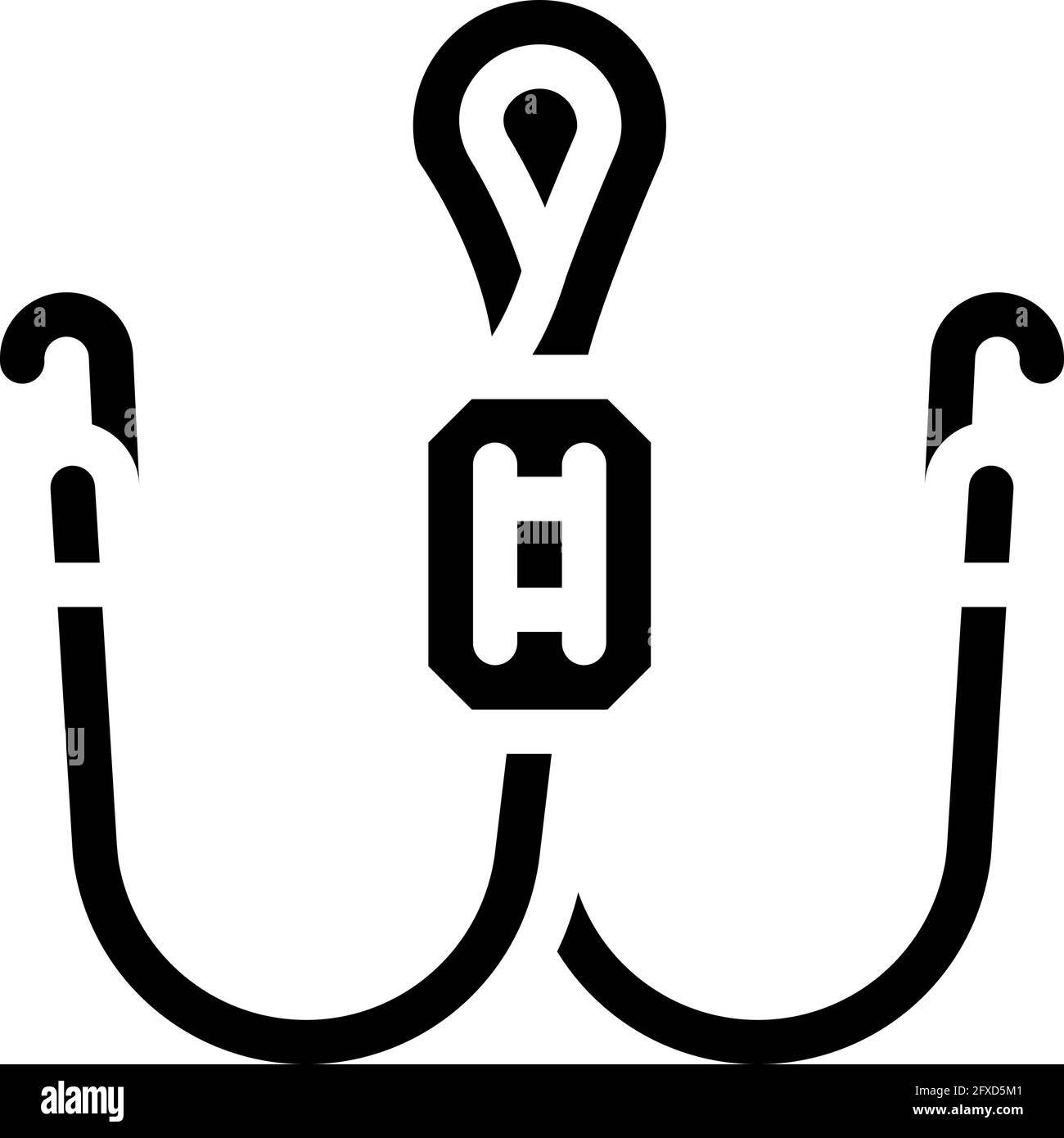 string for glasses glyph icon vector illustration Stock Vector Image ...