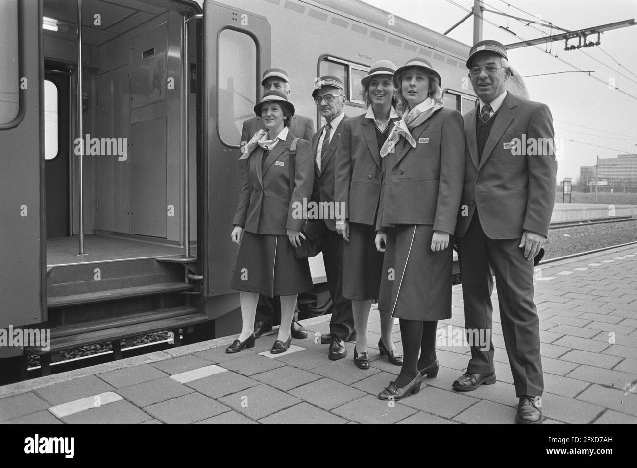 Presentation of new NS uniforms at Sloterdijk station in Amsterdam ...