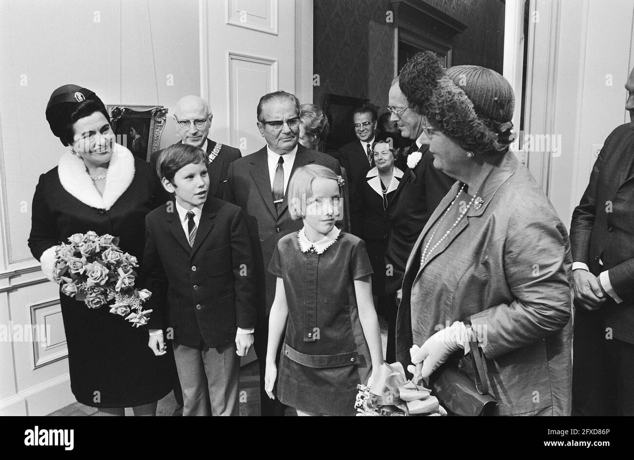 President Tito visits with wife the official residence of Mayor ...