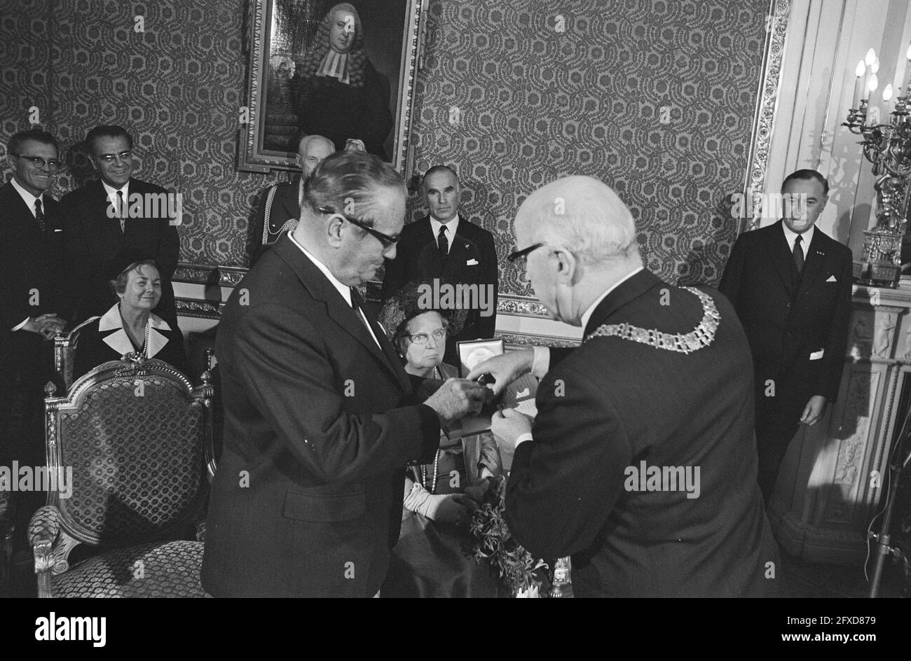 President Tito visits with wife the official residence of Mayor ...