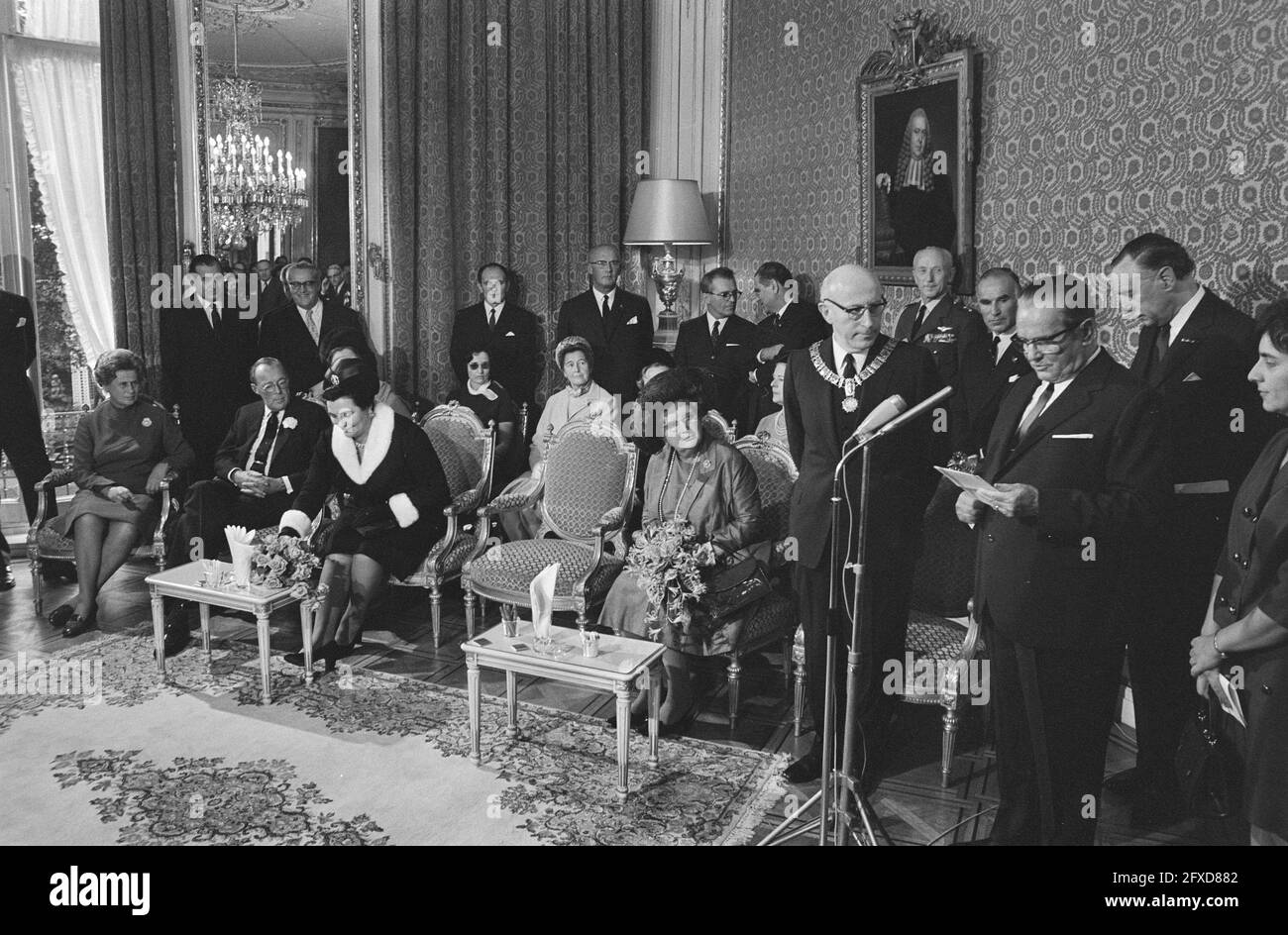 President Tito visits with wife the official residence of Mayor ...