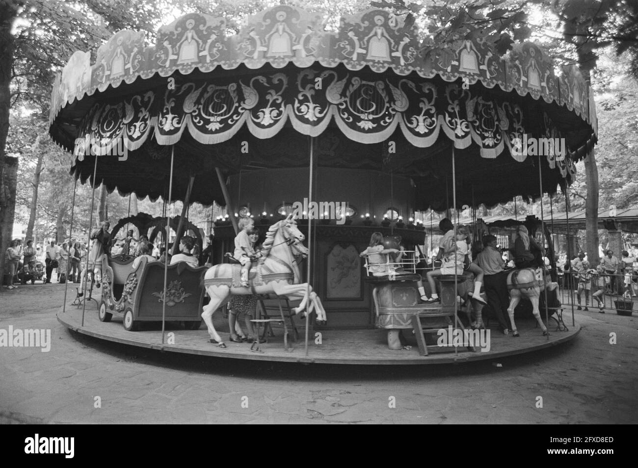 Amusement Park The Efteling Old Merry Go Round In Operation August 12