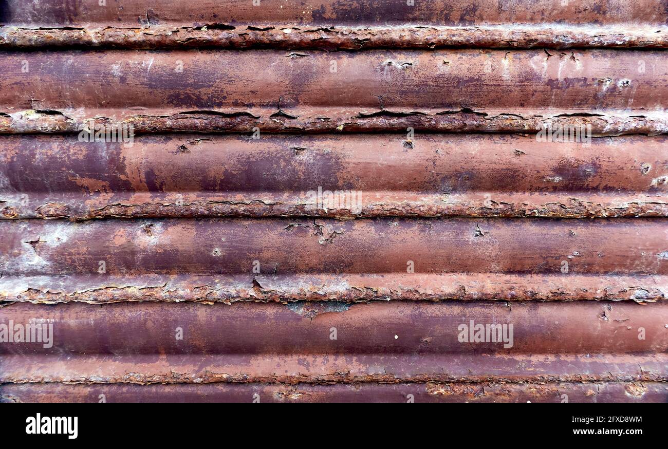 Textures and details of rusty metal shutter for background Stock Photo ...